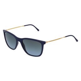 Ray-Ban RB 4344 | Unisex-Sonnenbrille | Fassung: Vollrand, Quadratisch, Kunststoff, Blau Gl&auml;nzend | Glasfarbe: Blau