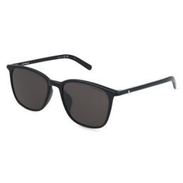 Montblanc MB0487SA | Herren-Sonnenbrille | Fassung: Vollrand, Eckig, Acetat, Schwarz | Glasfarbe: Grau