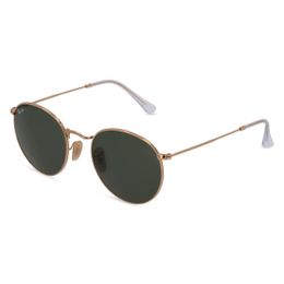 Ray-Ban RB 3447 ROUND METAL | Herren-Sonnenbrille | Fassung: Vollrand, Rund, Metall, Gold | Glasfarbe: G15