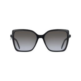 Zadig & Voltaire Zadig & Voltaire SZV511V | Damen-Sonnenbrille | Fassung: Vollrand, Quadratisch, Kunststoff, Schwarz Gl&auml;nzend | Glasfarbe: Grau Verlaufend