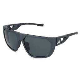 Adidas SP0097 | Herren-Sonnenbrille | Fassung: Vollrand, Oval, Kunststoff, Schwarz Matt | Glasfarbe: Grau Verlaufend