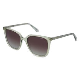 Polaroid PLD 4201/S/X | Damen-Sonnenbrille | Fassung: Vollrand, Quadratisch, Acetat, Gr&uuml;n | Glasfarbe: Braun Verlaufend