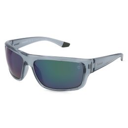Timberland TB00067 | Herren-Sonnenbrille | Fassung: Vollrand, Eckig, Kunststoff, Grau | Glasfarbe: Gr&uuml;n Verlaufend