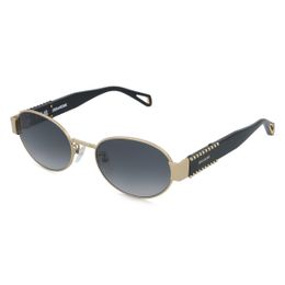Zadig & Voltaire Zadig & Voltaire SZV504 | Damen-Sonnenbrille | Fassung: Vollrand, Oval, Edelstahl, Rosegold Gl&auml;nzend | Glasfarbe: Grau Verlaufend
