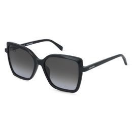 Zadig & Voltaire Zadig & Voltaire SZV511V | Damen-Sonnenbrille | Fassung: Vollrand, Quadratisch, Kunststoff, Schwarz Gl&auml;nzend | Glasfarbe: Grau Verlaufend