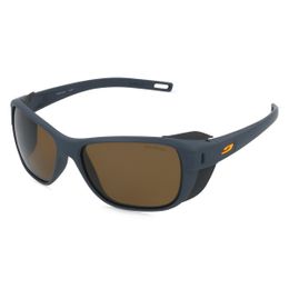 Julbo J5019412 | Unisex-Sonnenbrille | Fassung: Vollrand, Eckig, Kunststoff, Blau Schwarz | Glasfarbe: Braun