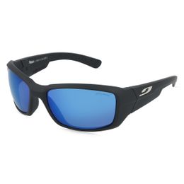 Julbo J4001122 WHOOPS | Unisex-Sonnenbrille | Fassung: Vollrand, Eckig, Kunststoff, Schwarz | Glasfarbe: Grau