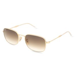 Ray-Ban RB 3706 | Unisex-Sonnenbrille | Fassung: Vollrand, Quadratisch, Metall, Gold Gl&auml;nzend | Glasfarbe: Braun Verlaufend