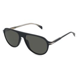 David Beckham DB 1200/S | Herren-Sonnenbrille | Fassung: Vollrand, Pilot, Acetat, Schwarz | Glasfarbe: Grau