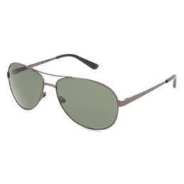 Fielmann BD 345 SUN TR | Herren-Sonnenbrille | Fassung: Vollrand, Pilot, Edelstahl, Gun Dunkel | Glasfarbe: Grau