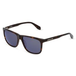 Adidas Originals OR0040 | Unisex-Sonnenbrille | Fassung: Vollrand, Quadratisch, Kunststoff, Havanna Dunkel | Glasfarbe: Grau