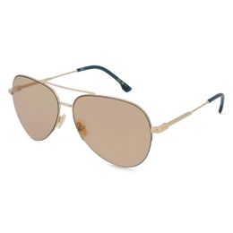 Victoria Beckham VB 1000/S | Damen-Sonnenbrille | Fassung: Vollrand, Pilot, Metall, Gold Blau | Glasfarbe: Braun