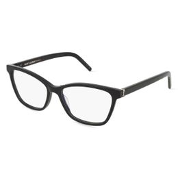 SAINT LAURENT SL M128 Brille Unisex | Fassung: Vollrand, Butterfly, Schwarz Gl&auml;nzend