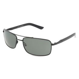 Fielmann OBRA 439 SUN CL | Herren-Sonnenbrille | Fassung: Vollrand, Quadratisch, Metall, Schwarz Matt | Glasfarbe: Grau