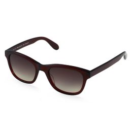 Fielmann OBRA 451 SUN CL | Damen-Sonnenbrille | Fassung: Vollrand, Quadratisch, Acetat, Rot | Glasfarbe: Grau