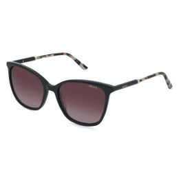 Mexx Eyes 6605 | Damen-Sonnenbrille | Fassung: Vollrand, Eckig, Kunststoff, Schwarz | Glasfarbe: Braun