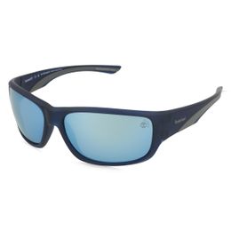 Timberland TB00084 | Herren-Sonnenbrille | Fassung: Vollrand, Eckig, Kunststoff, Blau Matt | Glasfarbe: Grau Verlaufend