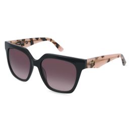 Mexx Eyes 6625 | Damen-Sonnenbrille | Fassung: Vollrand, Eckig, Kunststoff, Schwarz | Glasfarbe: Grau