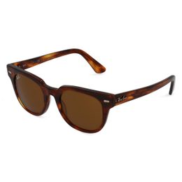 Ray-Ban RB 2168 METEOR | Unisex-Sonnenbrille | Fassung: Vollrand, Quadratisch, Acetat, Havanna | Glasfarbe: Braun