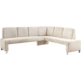 Eckbank exxpo - SOFA FASHION "Intenso, modern, 263/198 cm (B/T)", beige, B:263cm H:92cm T:198cm, Zusammensetzung: Polyester 100%, Sitzb&auml;nke, Eckbank, hohe Bodenfreiheit, frei im Raum stellbar, hoher Sitzkomfort