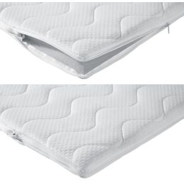 Boxbett OTTO HOME "Wehma ohne Kopfteil inkl. Bettkasten, auch in &Uuml;berl&auml;nge erh&auml;ltlich", anthrazit, Komplettbetten, Struktur, Liegefl&auml;che B/L: 140cm x 220cm, H2 + H2, 7-Zonen-Tonnentaschen-Federkernmatratze, in H2, H3 & H4 w&auml;hlbar, inklusive Topper, B:144cm L:224cm