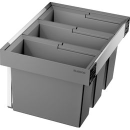 Einbaum&uuml;lleimer Blanco "FLEXON II Low 60/3", schwarz, B:56cm H:32,5cm T:40cm, Kunststoff, M&uuml;lleimer, Abwaschbare und entnehmbare Eimer