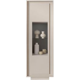 Vitrine Home Affaire "Sky, B/H 67/197 cm, Vitrinenschrank/Standvitrine/Glasvitrine, 1 T&uuml;r", cashmere, B:67cm H:197cm T:40cm, Holzwerkstoff, Schr&auml;nke, Vitrine, Softclosing, Korpus & Front 22 mm stark, Rahmen-Optik