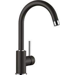 K&uuml;chenarmatur Blanco "MIDA", schwarz (silgranitschwarz), B:19cm H:33cm T:11cm, Messing, Armaturen, mit leichtg&auml;ngiger Keramikkartusche