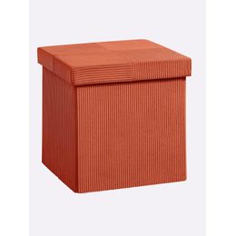 Hocker HEINE HOME, orange (terra), B:38cm H:38cm T:38cm, Hocker, Hocker