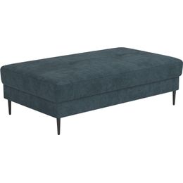 Hocker TRENDS BY HG "Summer", b881 memphis 14 teal, B:140cm H:46cm T:80cm, 90% Polyester;10% Nylon, Hocker, Hocker, in Cord-Stoff mit Metallfu&szlig;