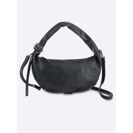 Umh&auml;ngetasche Heine, Damen, Gr. B/H/T: 36cm x 20cm x 5cm, marine, Viskosemischung, unifarben, Taschen Umh&auml;ngetasche