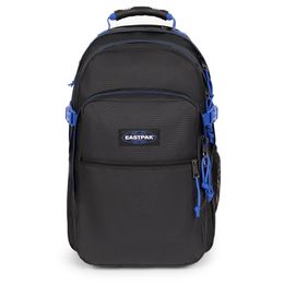 Freizeitrucksack Eastpak "TUTOR Kontrast Black Blue", Gr. B/H/T: 32,5cm x 48cm x 26cm, schwarz (schwarz, blau), Polyester, Rucks&auml;cke Freizeitrucksack, Schulrucksack mit seitlichem Laptopfach