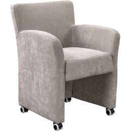 Sessel exxpo - SOFA FASHION "Intenso, Loungesessel, modern", sand, B:66cm H:85cm T:48cm, Zusammensetzung: Polyester 100%, Sessel, Sessel, hohe Bodenfreiheit, frei im Raum stellbar, hoher Sitzkomfort
