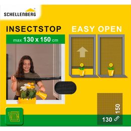 Fliegengitter-Gewebe Schellenberg "Simply Open aufrollbar f&uuml;r Fenster, 3-er Pack", grau (rahmen: grau gewebe: anthrazit), B:130cm H:150cm, Insektenschutzgitter, Klebe-Klett-Montage, 130 x 150 cm, anthrazit