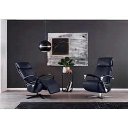 Relaxsessel W.Schillig "rumbaa", blau (blau z59), B:73cm H:115cm T:84cm, Longlife Xtra-Leder Z59: Glattleder mit modischer Pr&auml;gung. Hautst&auml;rke 0, 9 - 1, 1 mm, Sessel, Relaxsessel, wahlweise mit Doppelmotor, in Gr&ouml;&szlig;en S, M & L, mit 5-Sternfu&szlig;