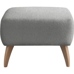 Polsterhocker Home Affaire "Lazio modern und bequem, schmale Armlehnen, tolle Detailverarbeitung", grau, B:66cm H:44cm T:66cm, 100% Polyester, Hocker, Polsterhocker, zwei verschiedene Fu&szlig;farben w&auml;hlbar