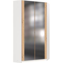 Eckschrank wimex "Marburg", artisan eiche nachbildung, spiegel, B:95cm H:199cm T:95cm, Holzwerkstoff, Schr&auml;nke, Eckschrank