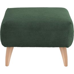 Polsterhocker Home Affaire "Lazio modern und bequem, schmale Armlehnen, tolle Detailverarbeitung", gr&uuml;n (moos), B:255cm H:94cm T:66cm, 93% Polyester, 7% Polyamid, Hocker, Polsterhocker, zwei verschiedene Fu&szlig;farben w&auml;hlbar