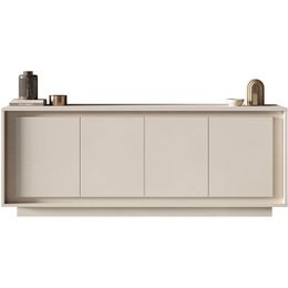 Sideboard Home Affaire "Sky, B/T 207/50 cm, Kommode/Anrichte/Stauraumschrank, 4 T&uuml;ren", cashmere, B:207cm H:80cm T:50cm, Holzwerkstoff, Sideboards, Sideboard, Softclosing, Korpus & Front 22 mm stark, Rahmen-Optik