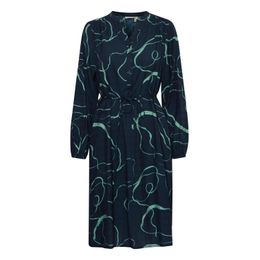 Midikleid Fransa "Kleid FRARIANA", Damen, Gr. S, N-Gr, blau (navy blazer aop ao24 01e), Obermaterial: 80% Viskose CV. 20% Polyamid PA., Kleider Midikleid