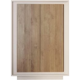Highboard Home Affaire "Sky, B/H 106/171 cm, Stauraumschrank/Hochkommode, 2 T&uuml;ren", cashmere, mercure dekor holzstruktur, B:106cm H:171cm T:40cm, Holzwerkstoff, Sideboards, Highboard, Softclosing, Korpus & Front 22 mm stark, Rahmen-Optik