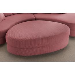 Polsterhocker Home Affaire "Lazio modern und bequem, tolle Detailverarbeitung", rot (koralle, rot), B:150cm H:38cm T:96cm, 93% Polyester, 7% Polyamid, Hocker, Polsterhocker