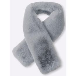 Modeschal Heine, Damen, grau, Polyester, Modet&uuml;cher
