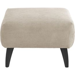 Polsterhocker Home Affaire "Lazio modern und bequem, schmale Armlehnen, tolle Detailverarbeitung", beige, B:255cm H:94cm T:66cm, 93% Polyester, 7% Polyamid, Hocker, Polsterhocker, zwei verschiedene Fu&szlig;farben w&auml;hlbar