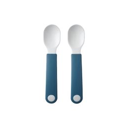 Kinderbesteck Mepal "Lernl&ouml;ffel Mio 2er Set", blau (tiefblau), 2, Essbesteck-Sets, Sp&uuml;lmaschinengeeignet