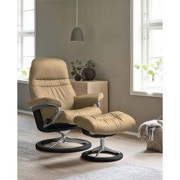 Relaxsessel stressless "Sunrise", beige (sand paloma), B:83cm H:105cm T:74cm, Leder BATICK: BATICK ist ein leicht korrigiertes, durchgef&auml;rbtes und genarbtes M&ouml;belleder, bei dem die meisten Unebenheiten und Spuren in der Regel entfernt wurden.;Leder PALOMA: PALOMA ist ein durchgef&auml;rbtes Semianilin-M&ouml;belleder mit nat&uuml;rlicher Narbung.;ROHLEDER Stoff Q2 FARON: Ein fester zuverl&auml;ssiger Boucl&eacute; mit einem