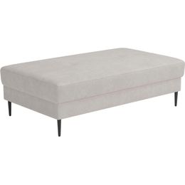 Hocker TRENDS BY HG "Summer", b886 memphis 2 cream, B:140cm H:46cm T:80cm, 90% Polyester;10% Nylon, Hocker, Hocker, in Cord-Stoff mit Metallfu&szlig;