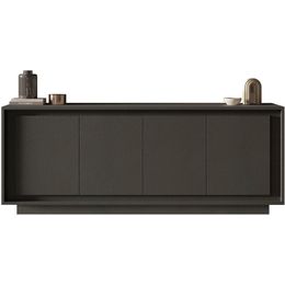 Sideboard Home Affaire "Sky, B/T 207/50 cm, Kommode/Anrichte/Stauraumschrank, 4 T&uuml;ren", lava, B:207cm H:80cm T:50cm, Holzwerkstoff, Sideboards, Sideboard, Softclosing, Korpus & Front 22 mm stark, Rahmen-Optik