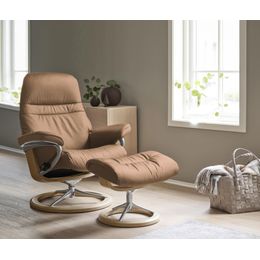 Relaxsessel stressless "Sunrise", braun (latte batick), B:92cm H:105cm T:80cm, Leder BATICK: BATICK ist ein leicht korrigiertes, durchgef&auml;rbtes und genarbtes M&ouml;belleder, bei dem die meisten Unebenheiten und Spuren in der Regel entfernt wurden.;Leder PALOMA: PALOMA ist ein durchgef&auml;rbtes Semianilin-M&ouml;belleder mit nat&uuml;rlicher Narbung.;ROHLEDER Stoff Q2 FARON: Ein fester zuverl&auml;ssiger Boucl&eacute; mit eine