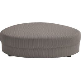 Polsterhocker Home Affaire "Lazio modern und bequem, tolle Detailverarbeitung", grau (grau, braun), B:150cm H:38cm T:96cm, 93% Polyester, 7% Polyamid, Hocker, Polsterhocker